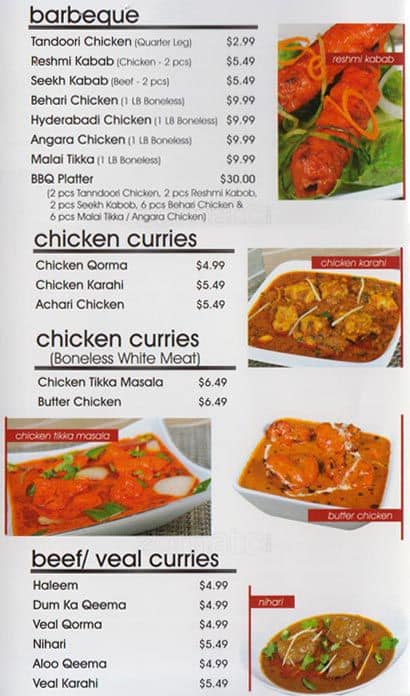 Menu at Silver Spoon restaurant, Toronto, Sheppard Ave E