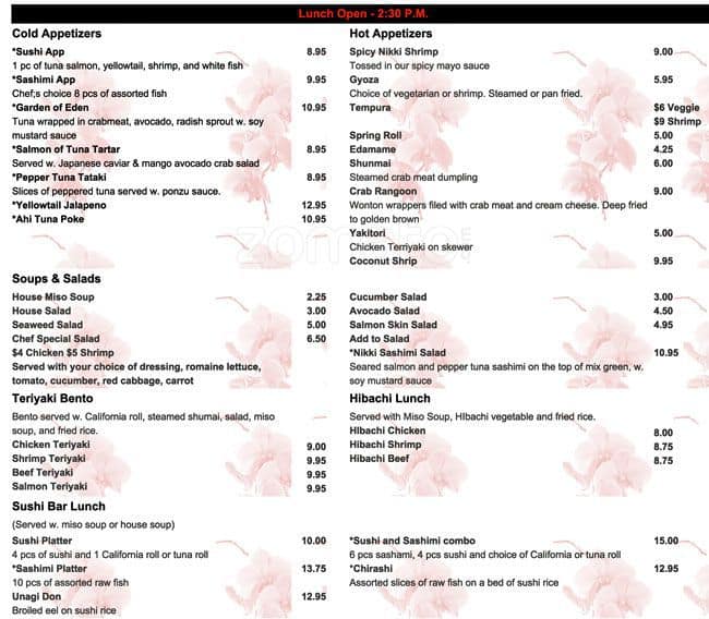 Nikki Sushi & Steak Menu, Menu for Nikki Sushi & Steak, Beaverton ...