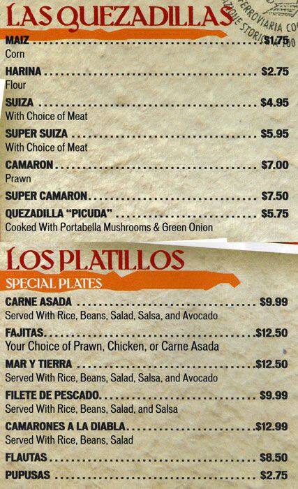 Menu at Tortas Y Taqueria Los Picudos restaurant, San Pablo