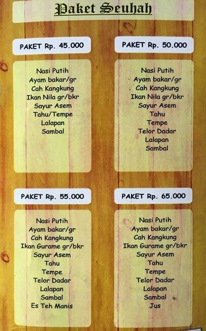 Menu at Resto d’SDL restaurant, Lembang
