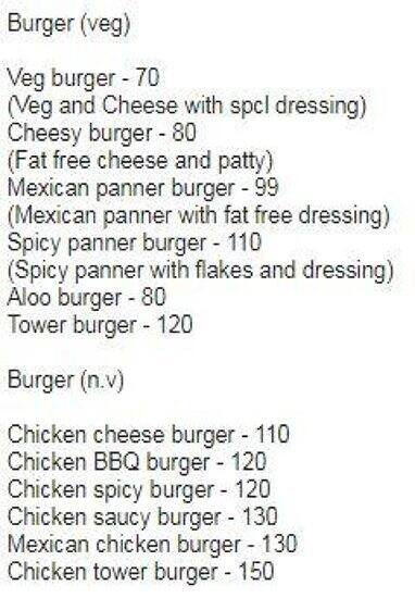 Menu at Fun N Bun, Chennai, Chromepet