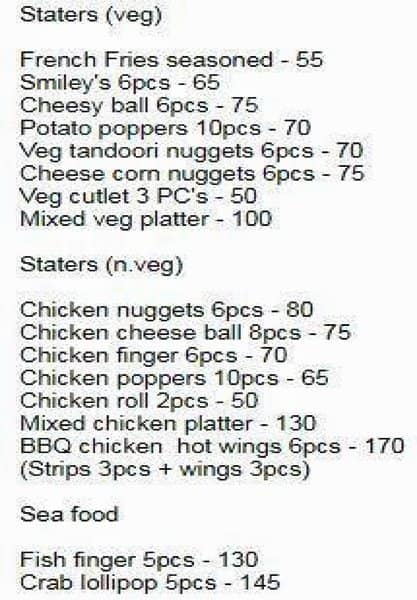 Menu at Fun N Bun, Chennai, Chromepet