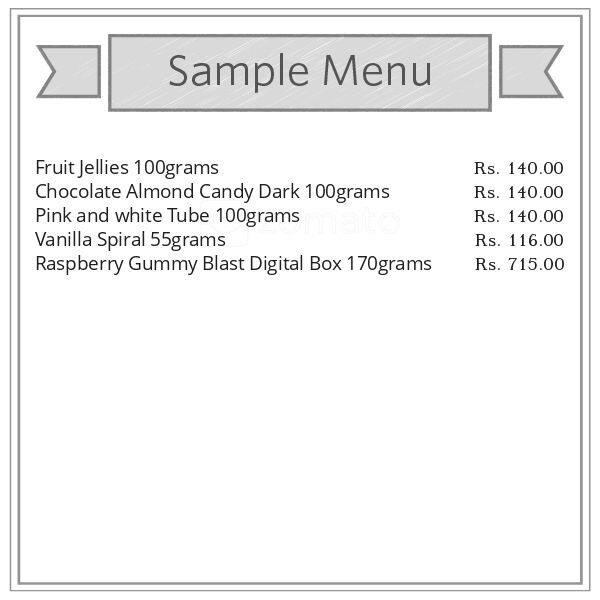 Menu at House Of Candy, Mumbai, F-37