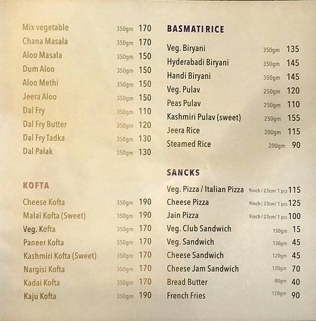 Menu at Appetina The Banquet & Restaurant, Ahmedabad