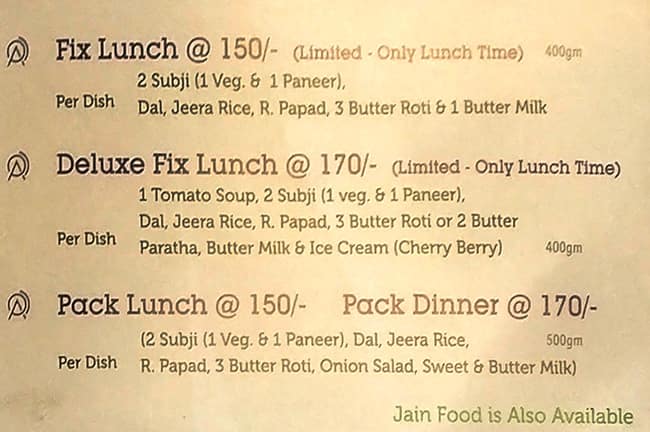 Menu at Appetina The Banquet & Restaurant, Ahmedabad