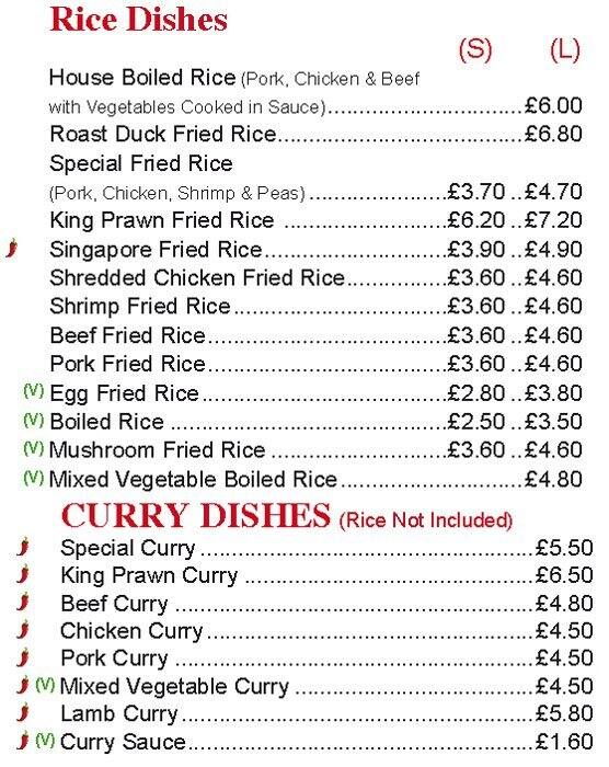 Menu at Eastern Palace pub & bar, London