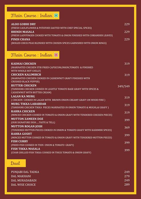 Menu at Wise Choice, Lucknow