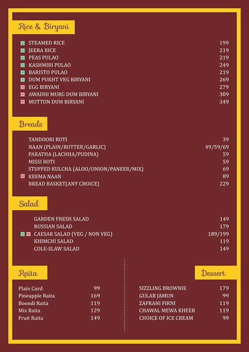 Menu at Wise Choice, Lucknow