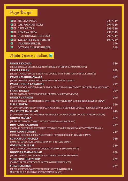 Menu at Wise Choice, Lucknow