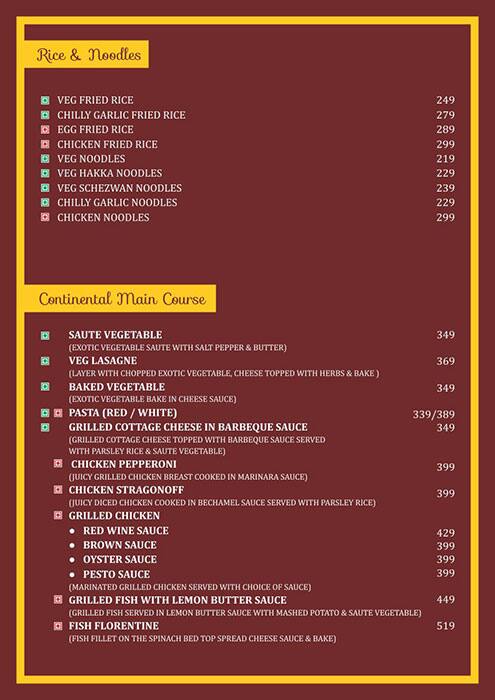 Menu at Wise Choice, Lucknow