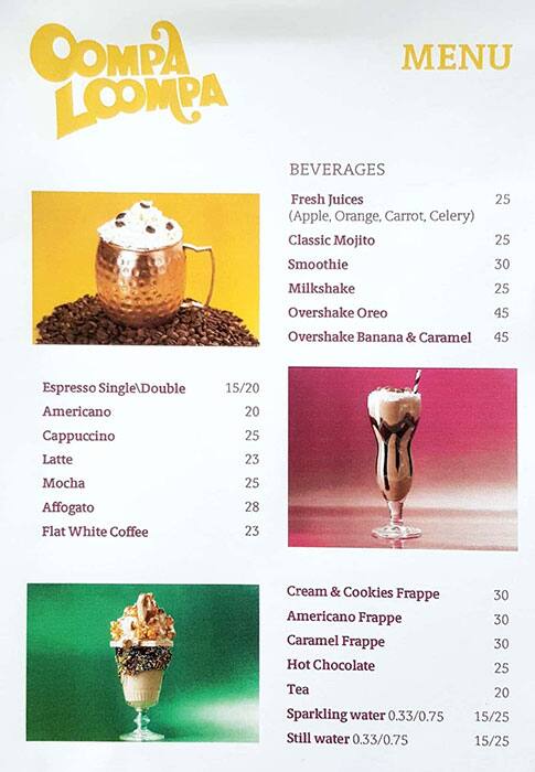 Menu at Masha and The Bear Restaurant, Dubai, 212 The Walk