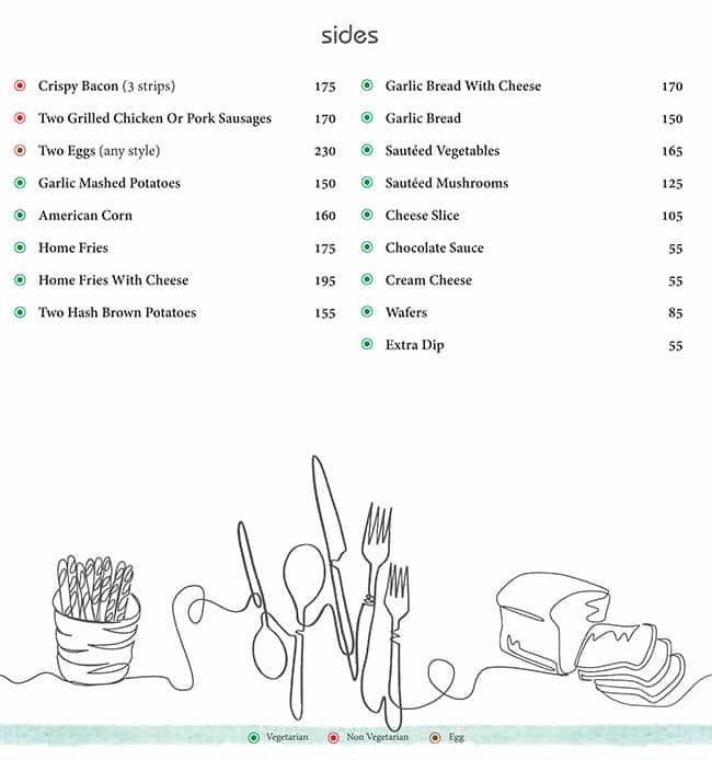 Menu at Habitat Hub, New Delhi
