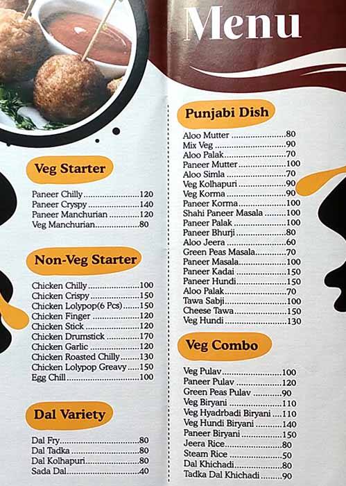 Menu of Karan's Kitchen, Near Andheri East Station, Mumbai