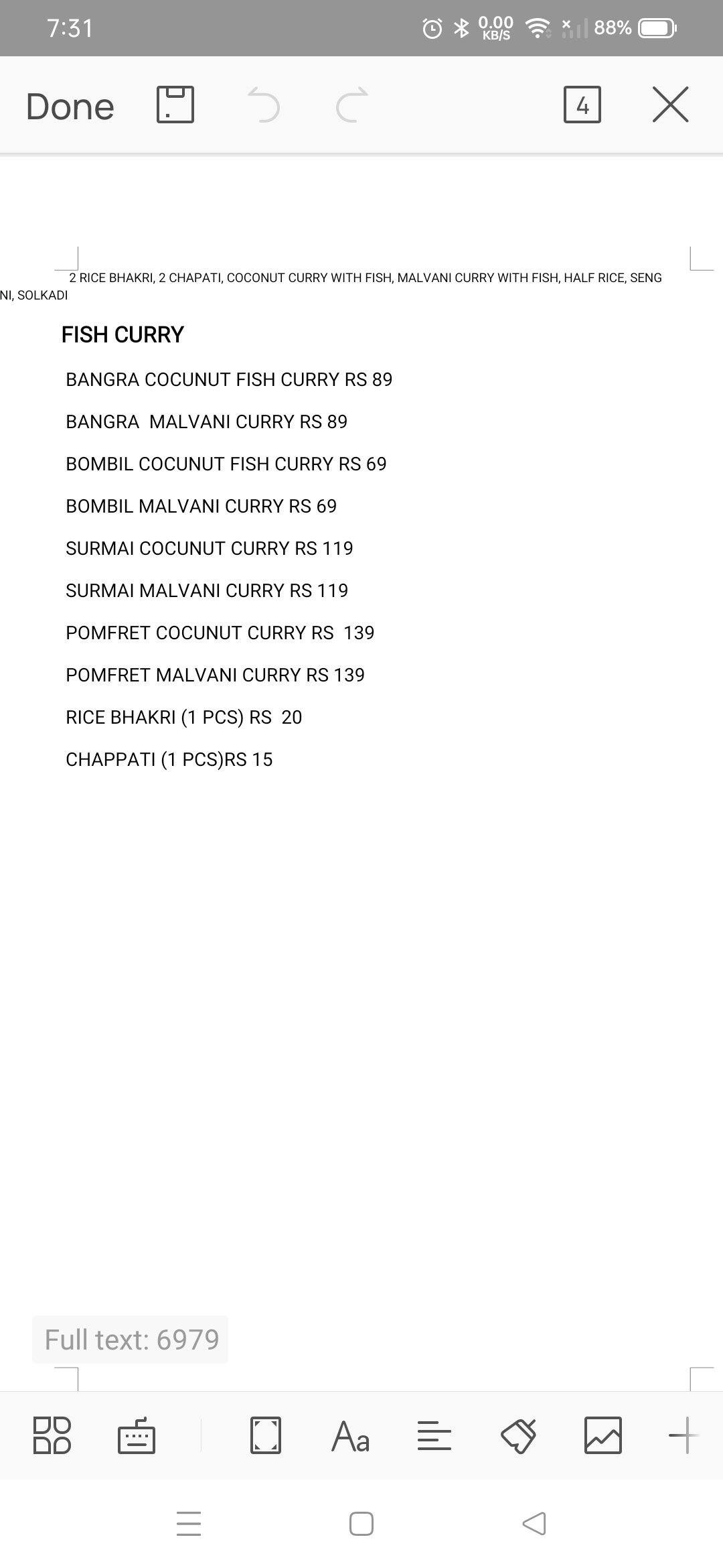 Menu of Kitchen King, Mohammad Ali Road, Mumbai