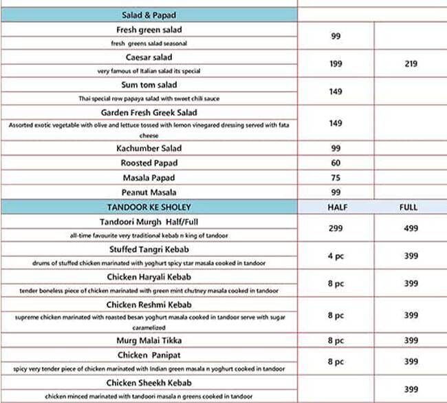 Menu at Lake View Restaurant, Ranchi