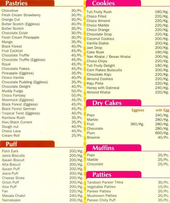 Cakes N Bakes Menu Zomato