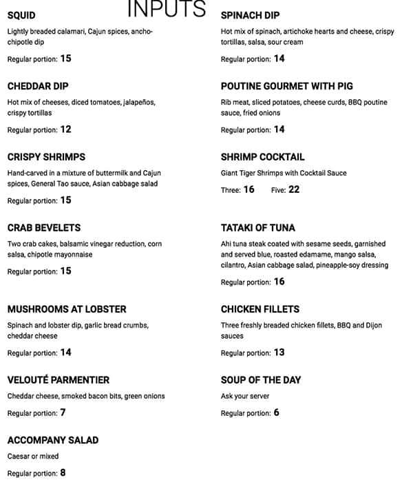 Menu at Bâton Rouge restaurant, Markham, 230 Commerce Valley Dr E Unit 7