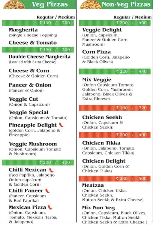 Pizza Break Menu, Menu for Pizza Break, Paschim Vihar, New Delhi - Zomato