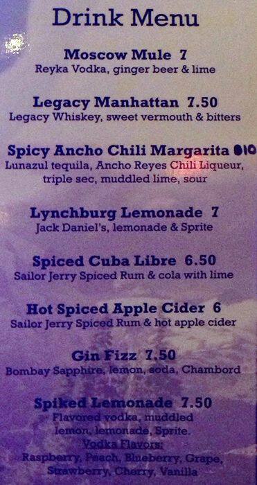 Menu at Pinehurst Pub, Seattle