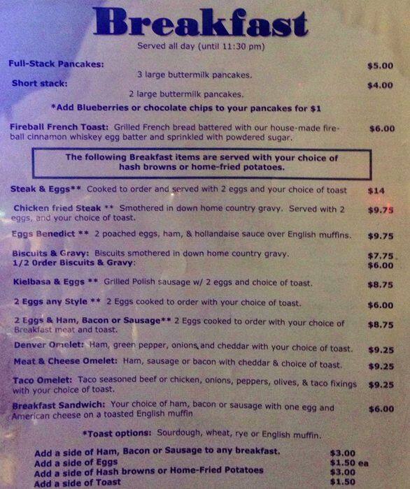 Menu at Pinehurst Pub, Seattle