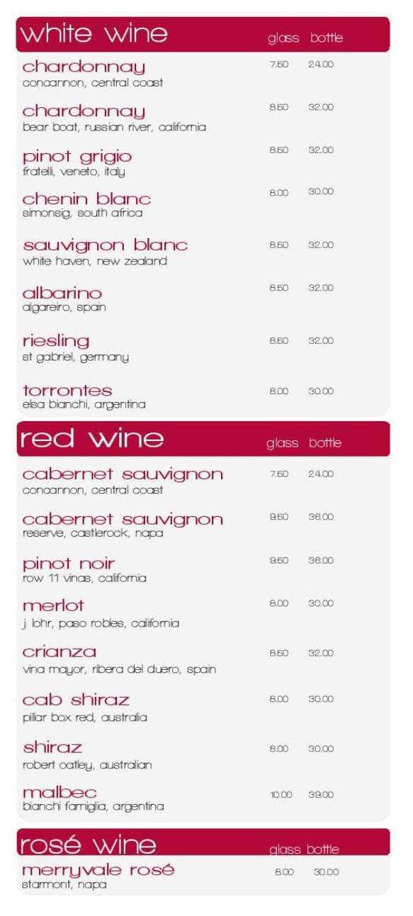 Menu at Balans Restaurant & Bar - Lincoln Road, Miami Beach, Lincoln Rd