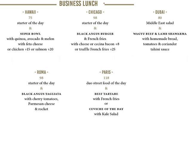 Menu at Beefbar, Dubai, Al Fattan Currency House Tower 2