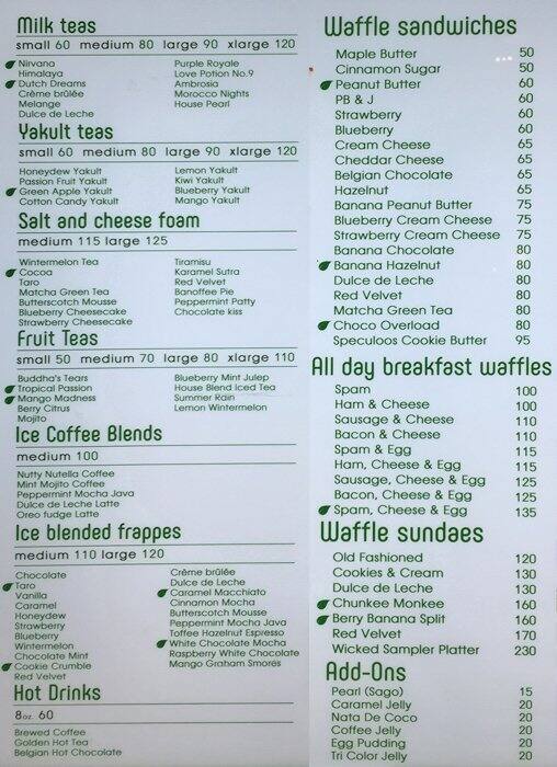Menu at Bon Appetea restaurant, Quezon City, No. 45