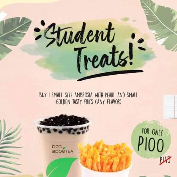 Menu at Bon AppeTea cafe, Manila, 945 Estrada