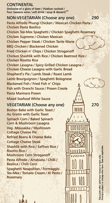 10 Downing Street Menu, Menu for 10 Downing Street, Begumpet, Hyderabad ...