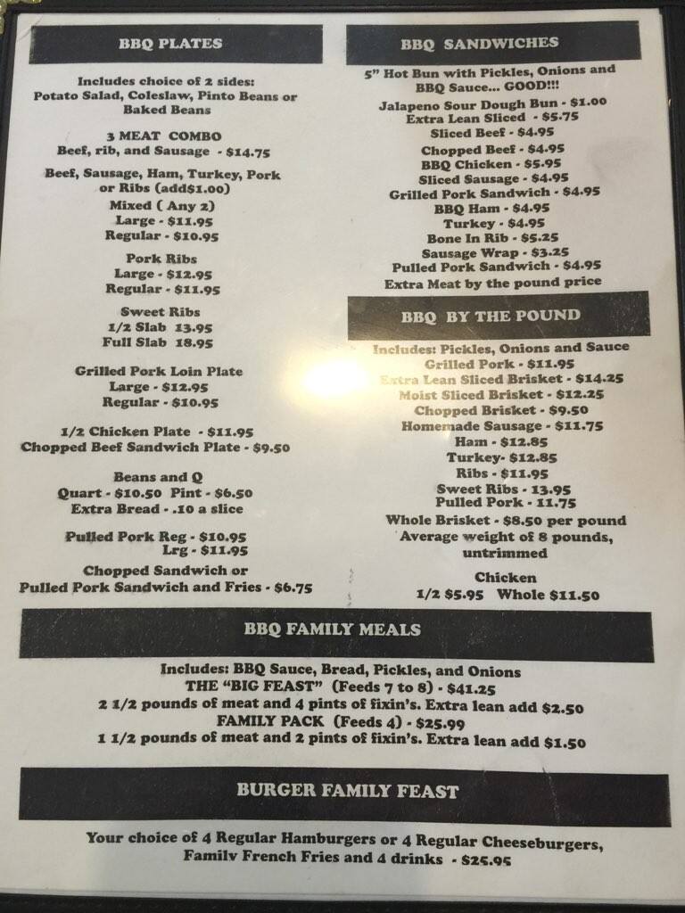 J And M Hill Country Bar B Q Menu Urbanspoonzomato