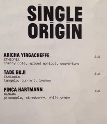 Menu at Tell Henry cafe, Kent Town, 39a Rundle St