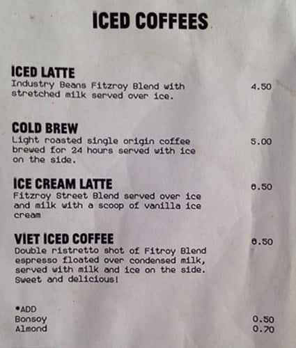 Menu at Tell Henry cafe, Kent Town, 39a Rundle St