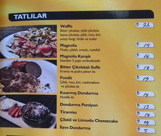 Menu at Life Station Cafe, Istanbul, 1