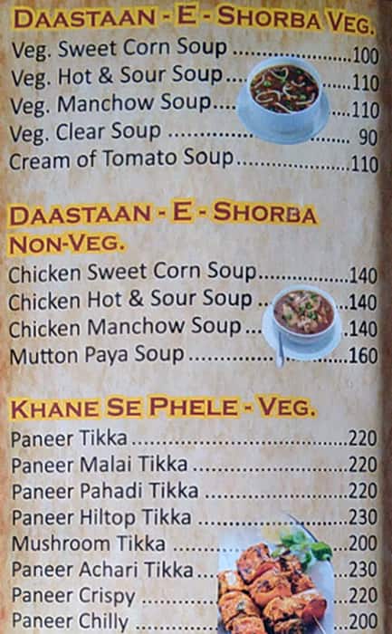 Menu of New India's Kitchen, Mahim, Mumbai