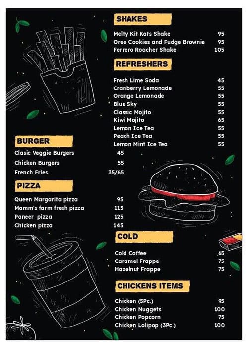 Menu of The Sheik Cafe, Chowk, Lucknow