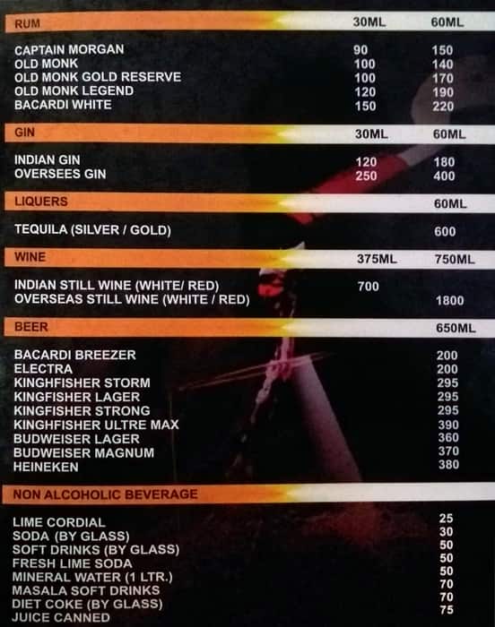 Menu at Addiction Bar & Restaurant, New Town, Axis mall