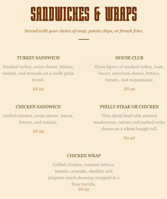 Menu at Kay's Restaurant & Bar, Dallas