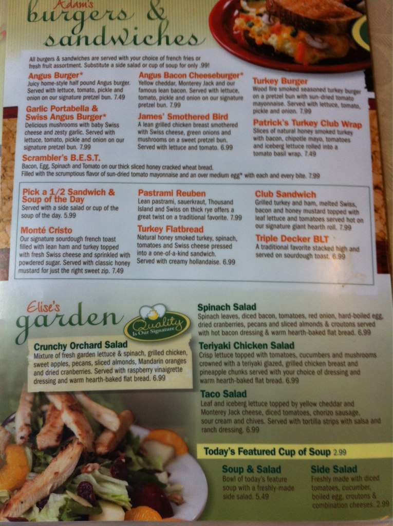 Menu at Scramblers restaurant, Maumee, 570 W Dussel Dr