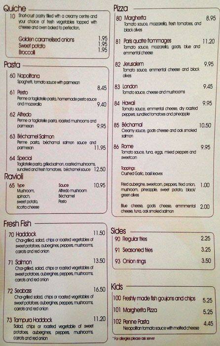 Menu at Cafe Arome, Edgware, 7A Edgwarebury Ln