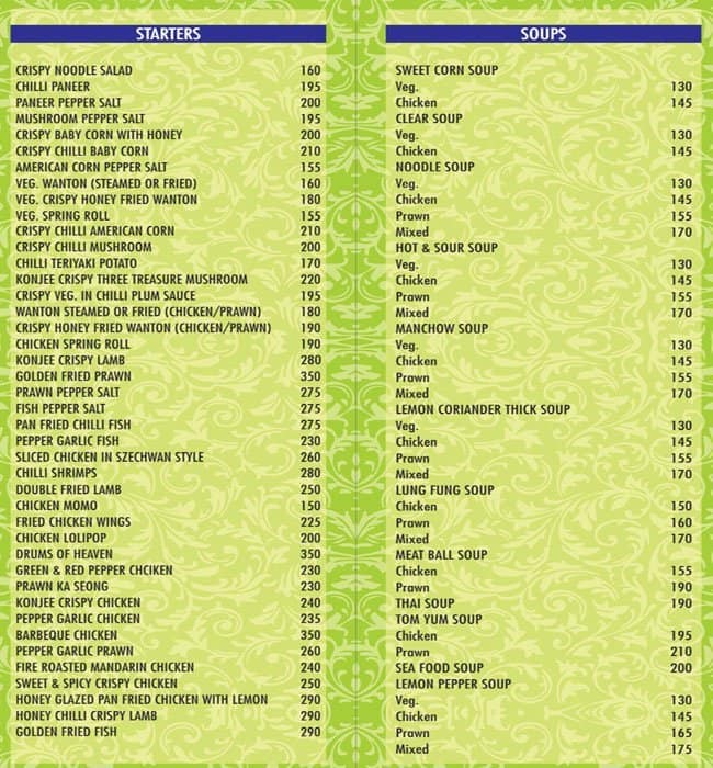 Vian Menu, Menu for Vian, Chinar Park, Kolkata - Zomato