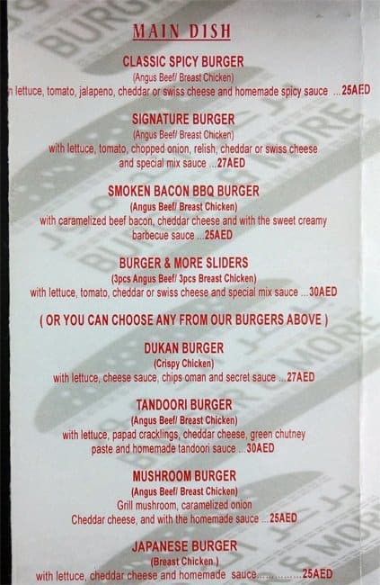 Burger And More Menu, Menu for Burger And More, Muroor, Abu Dhabi - Zomato