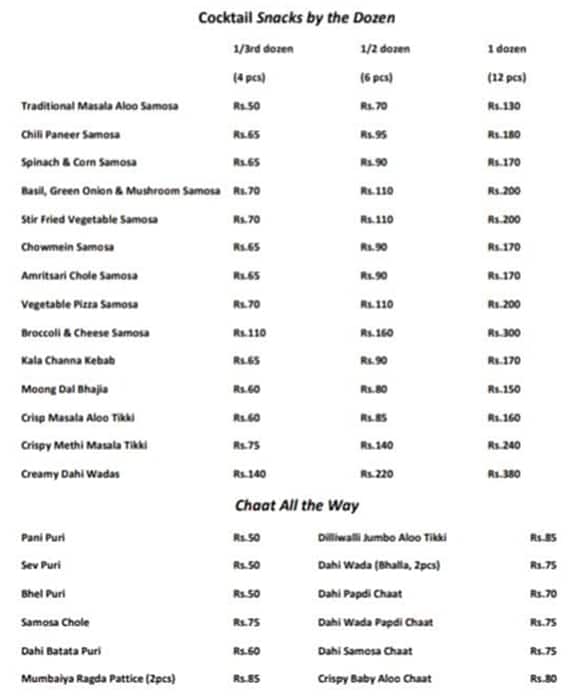 Menu of C Square Chat Cafe, Chembur, Mumbai