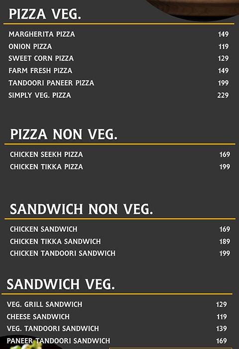 Menu of Cafe 1341, Rajouri Garden, New Delhi
