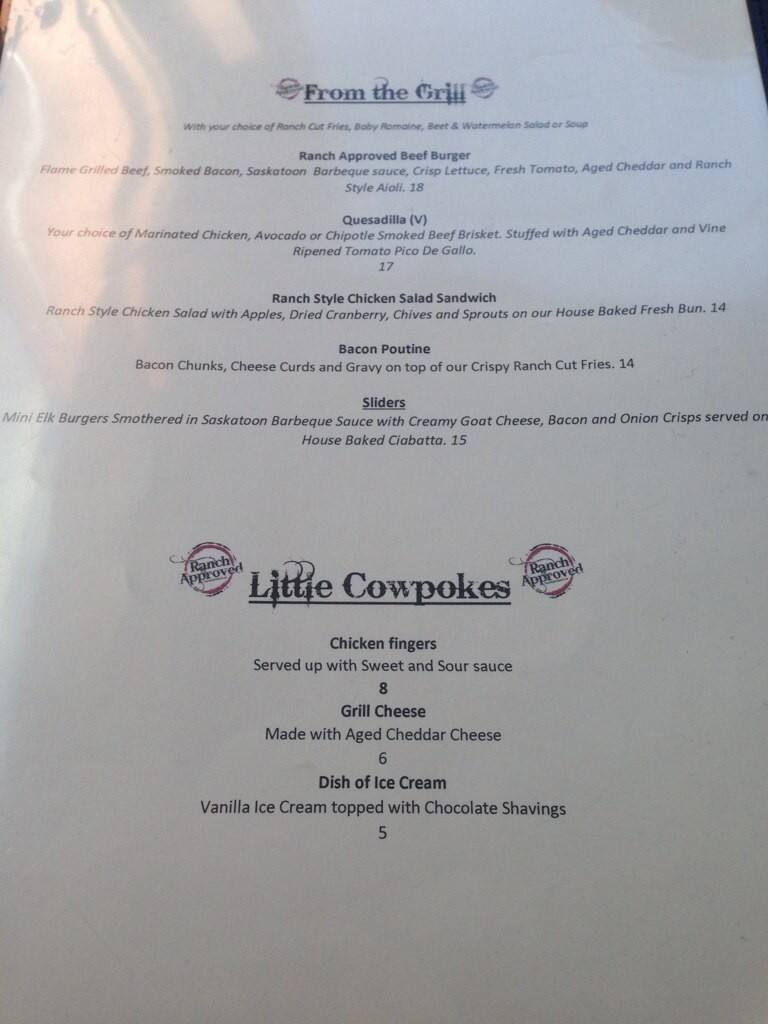 Menu at Westlake Grill restaurant, Red Deer, Cronquist Dr