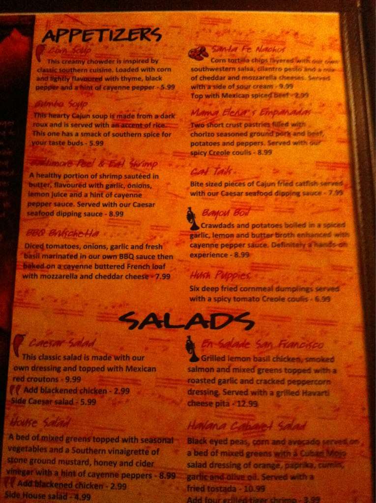 Menu at Hot Belly Mama's restaurant, Peterborough