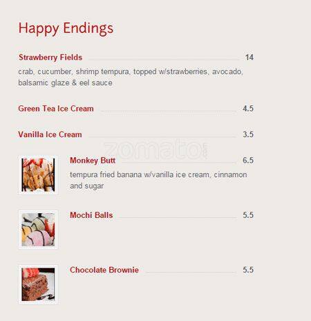 Menu at Hive Sushi Lounge restaurant, San Diego, 1065 14th St