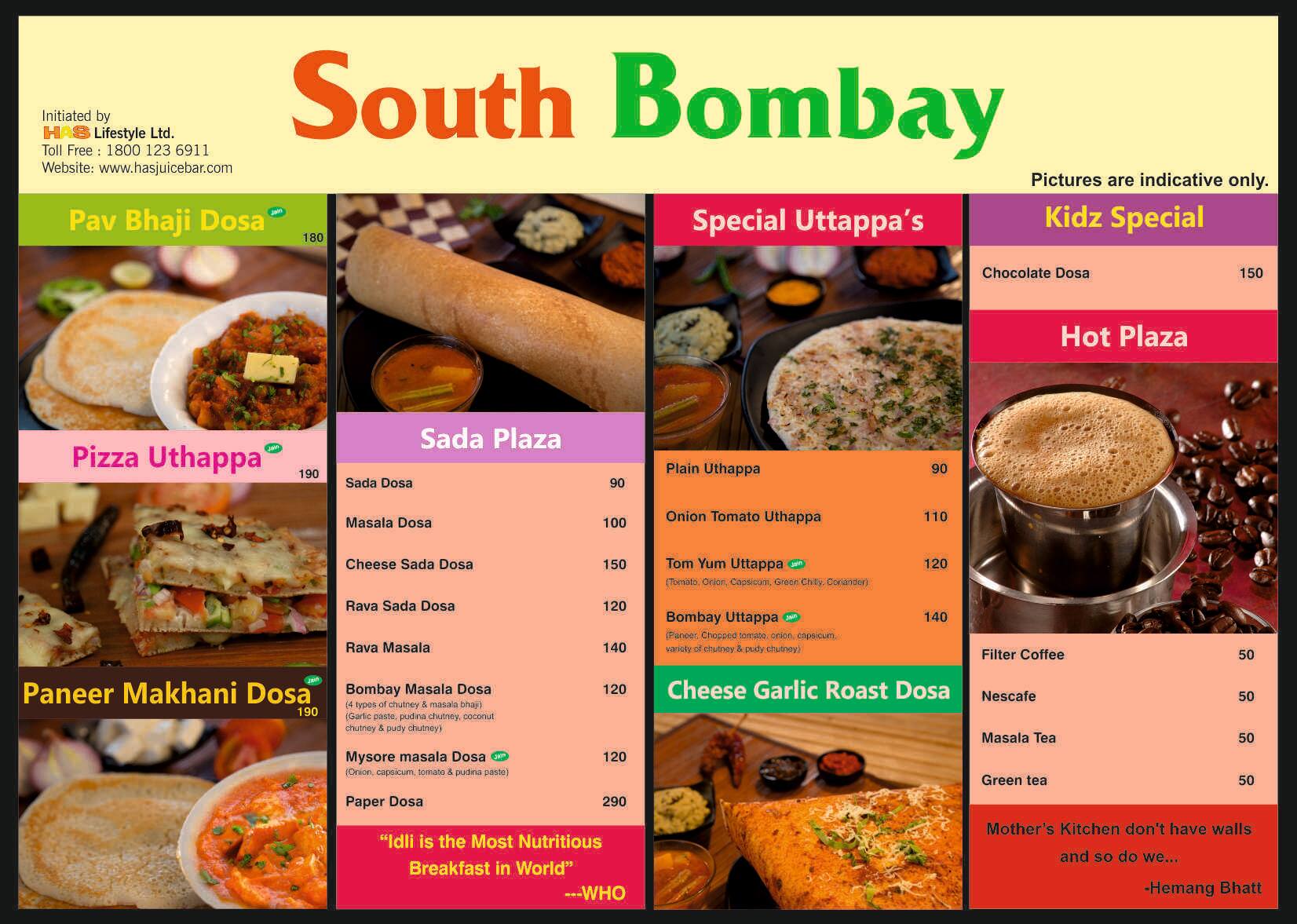 HAS South Bombay Menu, Menu for HAS South Bombay, Viman Nagar, Pune ...