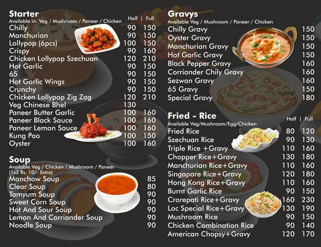 Menu of Fried Chilly, Goregaon East, Mumbai