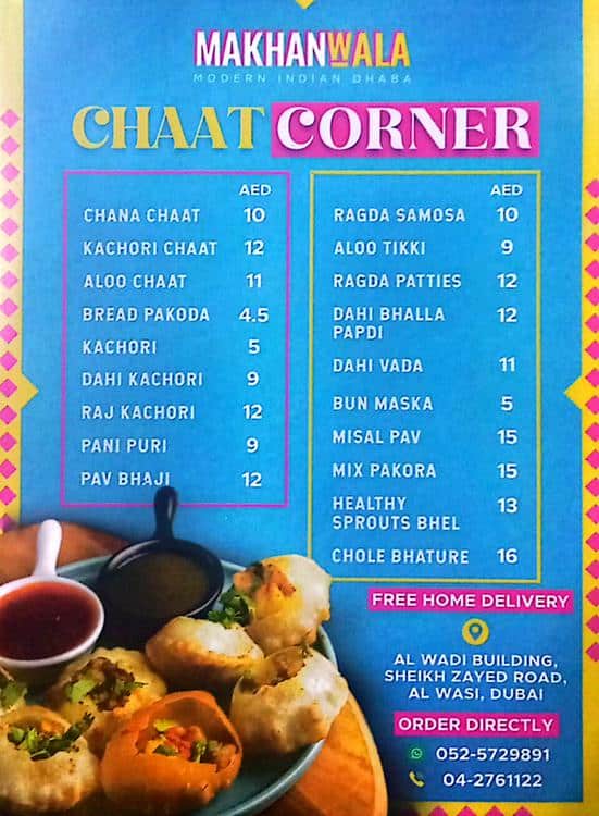 Menu of Makhanwala - Modern Indian Dhaba, Al Safa, Dubai