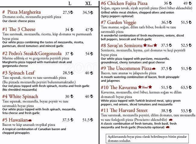 The Upper Crust Pizzeria Menü, The Upper Crust Pizzeria, Bebek ...